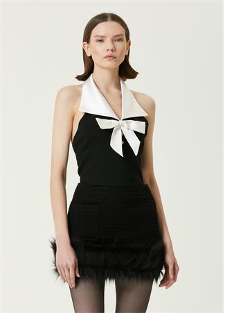 Kadın Siyah Sırt Detaylı Bluz 38 IT