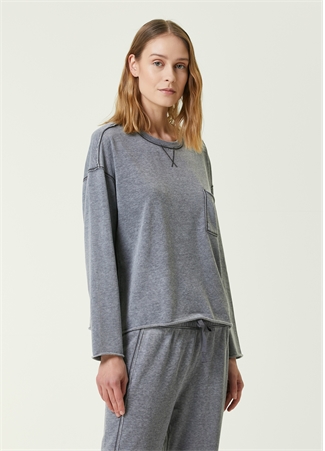 Splendid Kadın Antrasit Cep Detaylı Sweatshirt Gri XS EU Splendid Kadın Antrasit Cep Detaylı Sweatshirt Gri XS EU