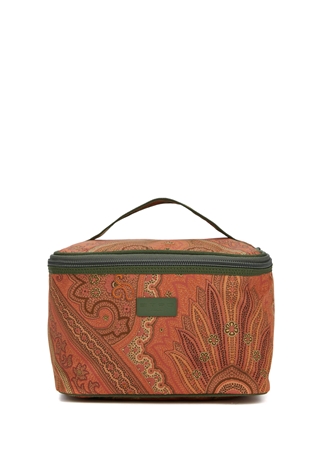 Etro Kadın Kahverengi Etnik Desenli Makyaj Çantası EU