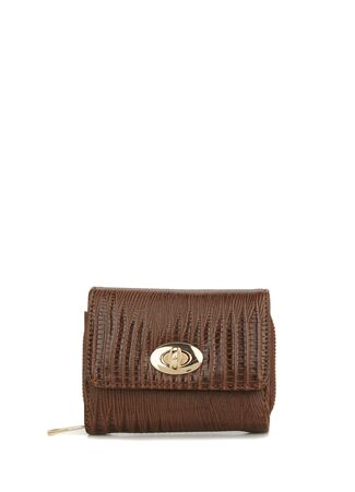 Beymen Kadın Taba Dokulu Logolu Cüzdan Turuncu EU