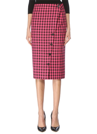 Balenciaga Kadın Pembe Siyah Pötikareli Midi Kalem Etek 34 IT Balenciaga Kadın Pembe Siyah Pötikareli Midi Kalem Etek 34 IT