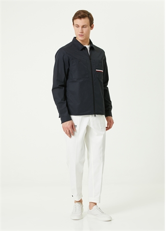 Moncler Erkek Beyaz Logo Detaylı Pantolon 48 IT Moncler Erkek Beyaz Logo Detaylı Pantolon 48 IT