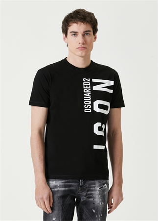 Dsquared2 Erkek Icon Siyah Logo Baskılı T-shirt S EU Dsquared2 Erkek Icon Siyah Logo Baskılı T-shirt S EU