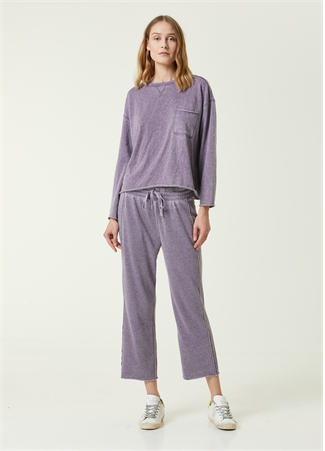 Splendid Kadın Lila Beli Kordonlu Cropped Eşofman Altı Mor XS EU Splendid Kadın Lila Beli Kordonlu Cropped Eşofman Altı Mor XS EU
