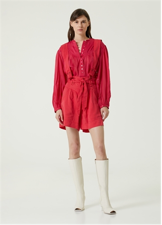 Isabel Marant Kadın Flink Pembe Askı Detaylı Şort 36 FR Isabel Marant Kadın Flink Pembe Askı Detaylı Şort 36 FR