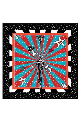 Loveiststore Kadın Graffa Geometrik Desenli İpek Şal EU