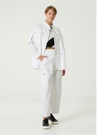 Beymen Club Kadın Beyaz Pilili Kargo Pantolon 42 Beymen Club Kadın Beyaz Pilili Kargo Pantolon 42