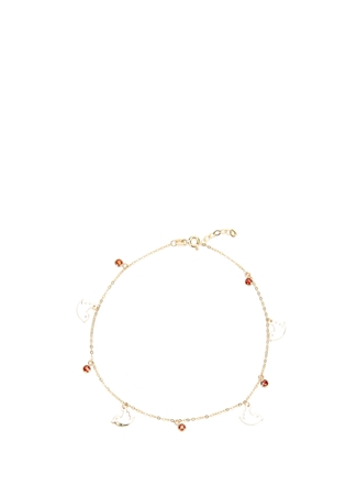 Collection Kadın Kuşlu Renkli Taşlı Altın Rengi Halhal EU Collection Kadın Kuşlu Renkli Taşlı Altın Rengi Halhal EU