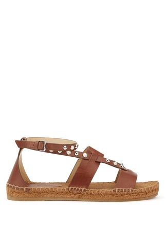 Jimmy Choo Kadın Taba Trok İşlemeli Deri Espadril Turuncu 36 EU Jimmy Choo Kadın Taba Trok İşlemeli Deri Espadril Turuncu 36 EU