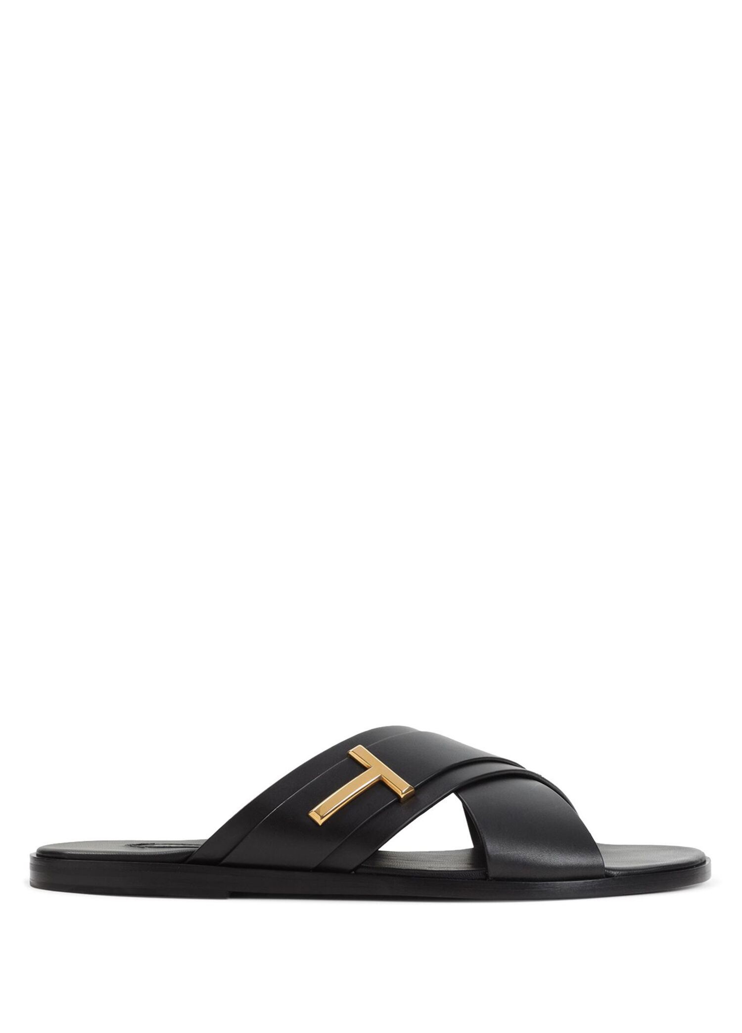 Tom Ford - Siyah Erkek Deri Terlik - Siyah