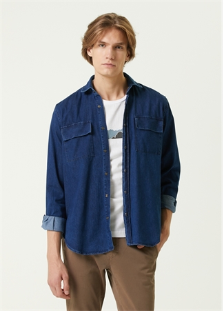 Beymen Club Erkek Comfort Fit Lacivert Denim Gömlek Mavi S Beymen Club Erkek Comfort Fit Lacivert Denim Gömlek Mavi S