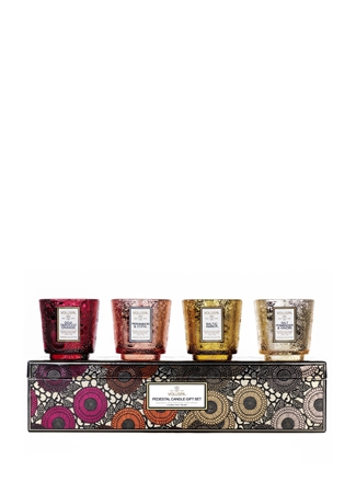 Voluspa Pedestal Warm Tones 4lü Mum Seti Çok Renkli Voluspa Pedestal Warm Tones 4lü Mum Seti Çok Renkli