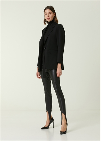 Nisse Kadın Lorena Siyah Paça Detaylı Pantolon 38 EU