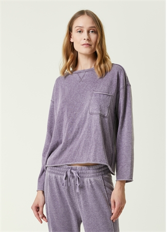 Splendid Kadın Lila Cep Detaylı Sweatshirt Mor XS EU Splendid Kadın Lila Cep Detaylı Sweatshirt Mor XS EU