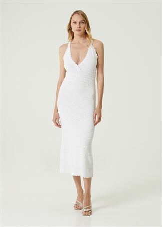 Alexis Kadın Ofila Beyaz Nakışlı Midi Elbise S EU Alexis Kadın Ofila Beyaz Nakışlı Midi Elbise S EU