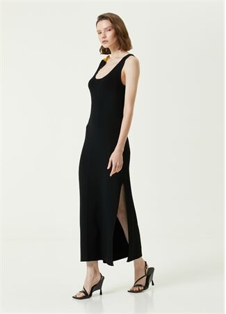 Christopher Esber Kadın Siyah Yırtmaç Detaylı Midi Elbise M EU Christopher Esber Kadın Siyah Yırtmaç Detaylı Midi Elbise M EU