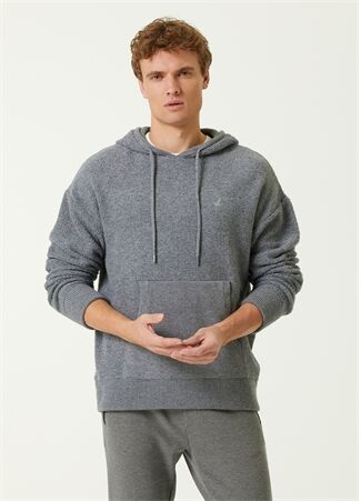 Beymen Club Erkek Gri Kapüşonlu Yün Kazak S