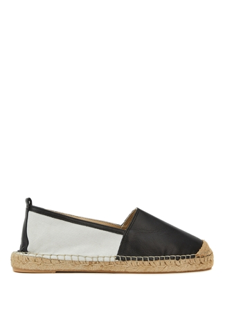 Beymen Collection Kadın Siyah Beyaz Deri Garnili Kanvas Espadril 36 Beymen Collection Kadın Siyah Beyaz Deri Garnili Kanvas Espadril 36