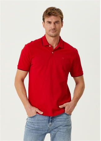 Network Erkek Kırmızı Polo Yaka T-shirt S Eu