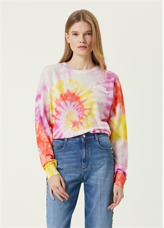 Stella McCartney Kadın Pembe Batik Desenli Yün Kazak 42 IT Stella McCartney Kadın Pembe Batik Desenli Yün Kazak 42 IT