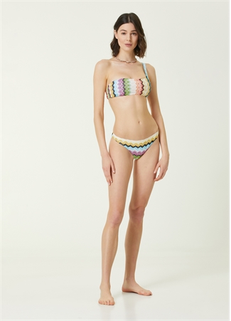 Missoni Kadın Tek Omuzlu Renkli Zikzak Desenli Bikini Takımı 44 It Missoni Kadın Tek Omuzlu Renkli Zikzak Desenli Bikini Takımı 44 It