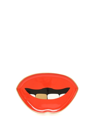 Jonathan Adler Kırmızı Dudak Formlu Porselen Dekoratif Tabak Jonathan Adler Kırmızı Dudak Formlu Porselen Dekoratif Tabak