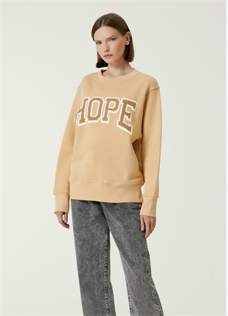 Sandro Kadın Hope Bej Bisiklet Yaka Sweatshirt 0 US Sandro Kadın Hope Bej Bisiklet Yaka Sweatshirt 0 US