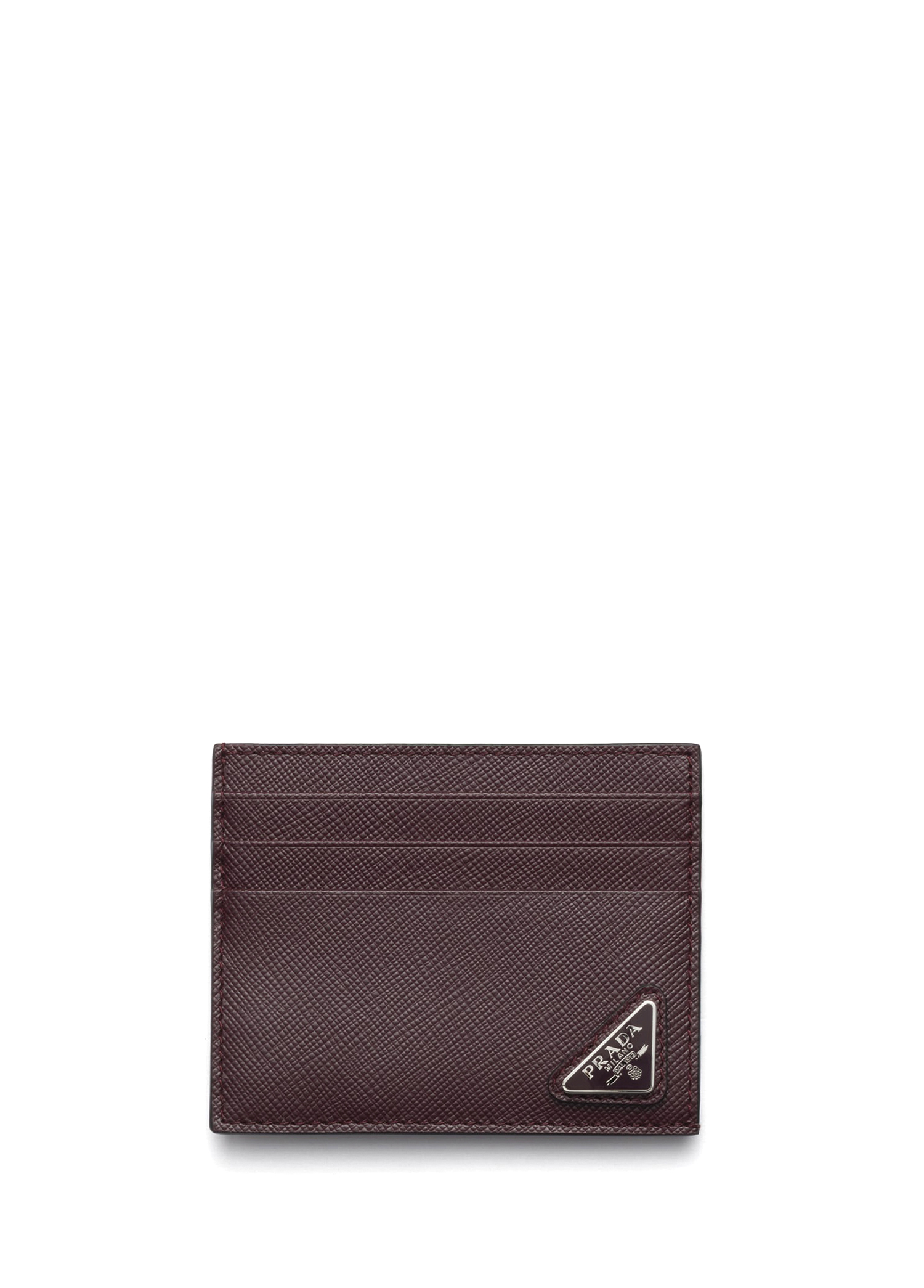 Bordo Prada Bordo Men Burgundy Saffiano Leather Men's Card Holder ...
