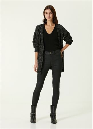 Network Kadın Slim Fit Siyah Pantolon 30 EU
