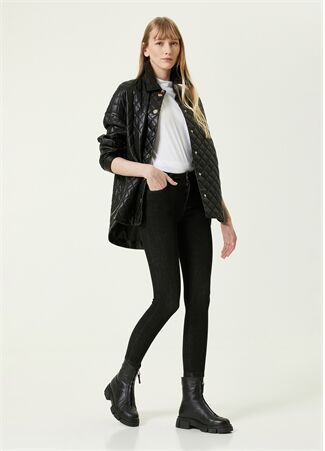 Network Kadın Slim Fit Antrasit Denim Pantolon Gri 25 EU