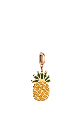 Kısmet by Milka Kadın Sarı Ananas Formlu Altın Rengi Charm EU Kısmet by Milka Kadın Sarı Ananas Formlu Altın Rengi Charm EU