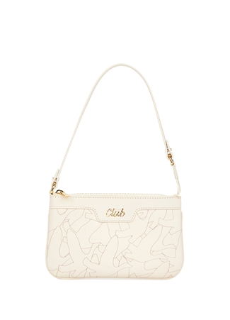 Beymen Club Kadın Monogram Beyaz Kuş Desenli Omuz Çantası Bej Eu Beymen Club Kadın Monogram Beyaz Kuş Desenli Omuz Çantası Bej Eu