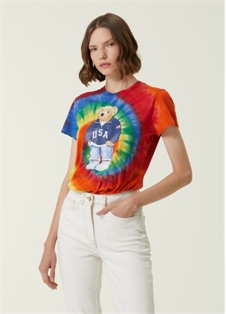 Polo Ralph Lauren Kadın Bear Bisiklet Yaka Desenli T-shirt Mavi S EU Polo Ralph Lauren Kadın Bear Bisiklet Yaka Desenli T-shirt Mavi S EU