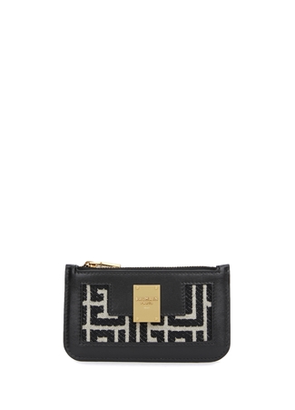 Balmain Kadın Siyah Beyaz Logo Jakarlı Kartlık EU Balmain Kadın Siyah Beyaz Logo Jakarlı Kartlık EU