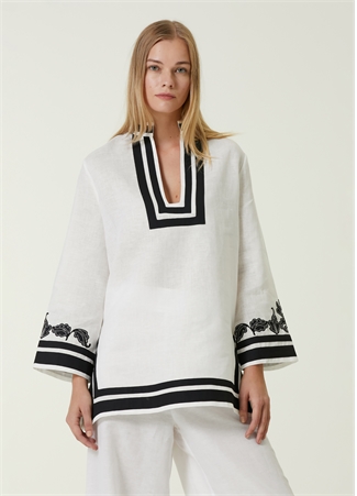 Beymen Collection Kadın Ekru Nakış Detaylı Tunik Bej 34 Beymen Collection Kadın Ekru Nakış Detaylı Tunik Bej 34