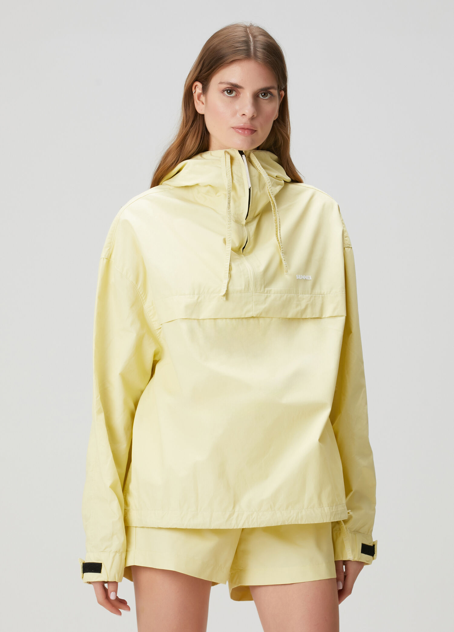 Sunnei - Light Yellow Hooded Anorak Jacket