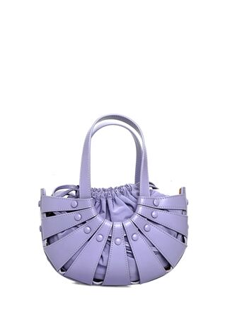 Bottega Veneta Kadın The Shell Lila Deri Omuz Çantası Mor EU Bottega Veneta Kadın The Shell Lila Deri Omuz Çantası Mor EU
