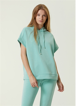 Network Kadın Basic Fit Mint Kapüşonlu Sweatshirt Yeşil S EU Network Kadın Basic Fit Mint Kapüşonlu Sweatshirt Yeşil S EU