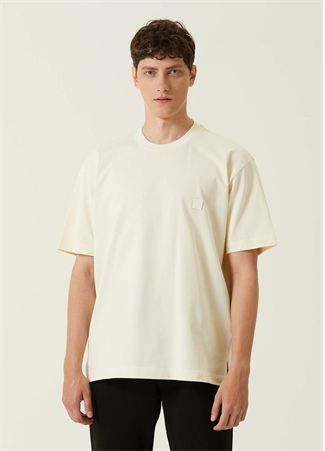 Solid Homme Erkek Ekru Logo Patchli T-shirt Bej 48 IT Solid Homme Erkek Ekru Logo Patchli T-shirt Bej 48 IT