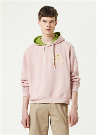 Etro Erkek Pembe Kapüşonlu Etnik Desenli Sweatshirt L EU Etro Erkek Pembe Kapüşonlu Etnik Desenli Sweatshirt L EU