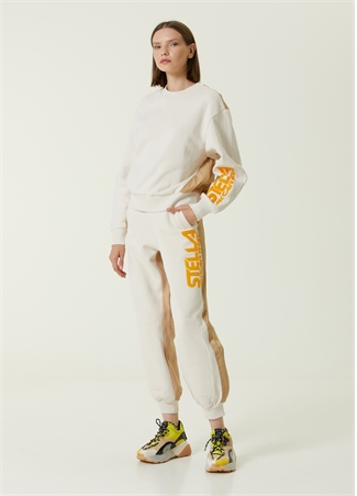 Stella McCartney Kadın Beyaz Camel Logolu Eşofman Altı 42 IT