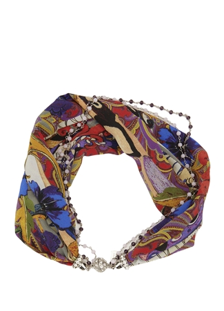 Etro Kadın Colorblocked Desenli İpek Kolye EU Etro Kadın Colorblocked Desenli İpek Kolye EU