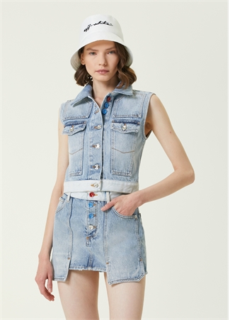 Off-white Kadın Mavi Denim Yelek 38 It Off-white Kadın Mavi Denim Yelek 38 It