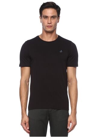 Beymen Club Erkek Siyah Logo Nakışlı Basic T-shirt S EU