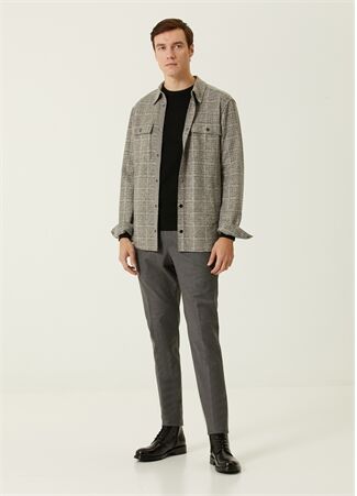 Palzileri Lab Erkek Gri Beli Kordonlu Yün Pantolon 54 IT