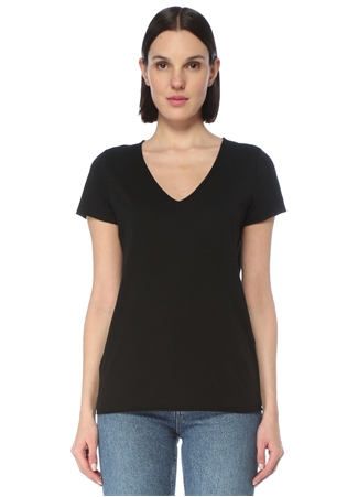 Allsaints Kadın Emelyn Tonic Siyah V Yaka Basic T-shirt XS EU Allsaints Kadın Emelyn Tonic Siyah V Yaka Basic T-shirt XS EU