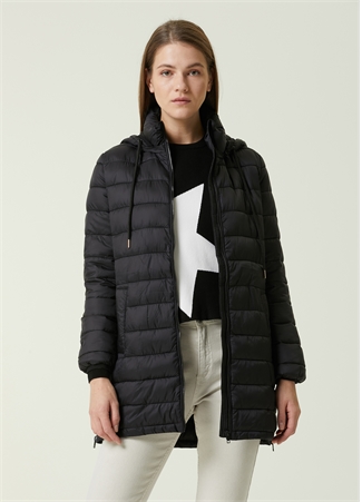 Beymen Club Kadın Siyah Kapüşonlu Puff Mont XS Beymen Club Kadın Siyah Kapüşonlu Puff Mont XS