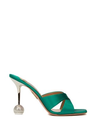 Aquazzura Kadın Yeşil Topuk Detaylı Terlik 36 EU Aquazzura Kadın Yeşil Topuk Detaylı Terlik 36 EU