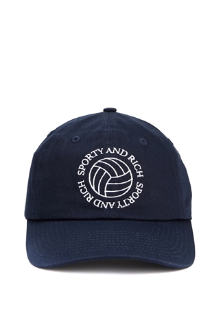 Sporty & Rich Kadın Lacivert Logo Nakışlı Şapka EU Sporty & Rich Kadın Lacivert Logo Nakışlı Şapka EU