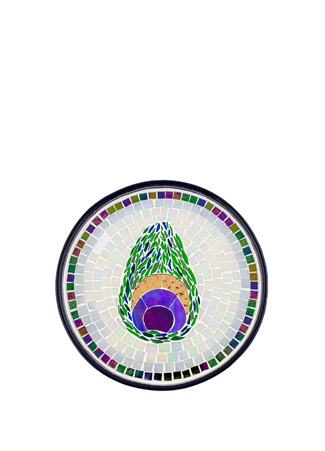 Bceramics Cam Mozaik Desenli Sunum Tabağı Lacivert Bceramics Cam Mozaik Desenli Sunum Tabağı Lacivert